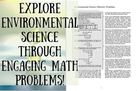 Environmental Science Mixture Problems Graphic By Kathryn Maloney