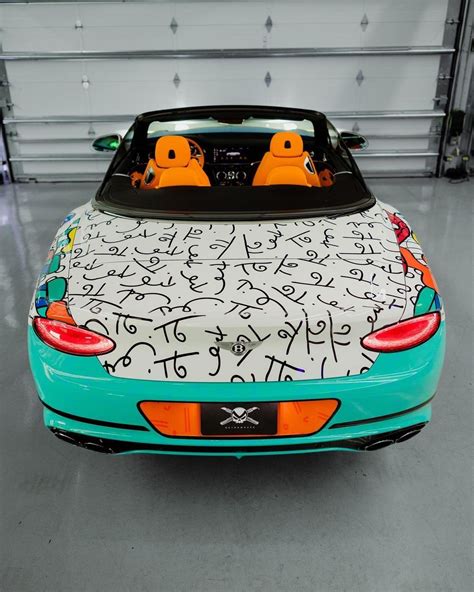 This Bentley Continental Gtc Got The Colorful Britto Treatment For Artists Birthday Autoevolution