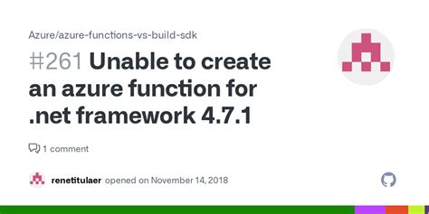 Unable To Create An Azure Function For Net Framework 471 · Issue