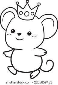 Rat Cartoon Cute Doodle Coloring Page Stock Vector Royalty Free