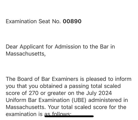 I Am Excited To Share That I Passed The Massachusetts Bar Exam With A Score High Enough To
