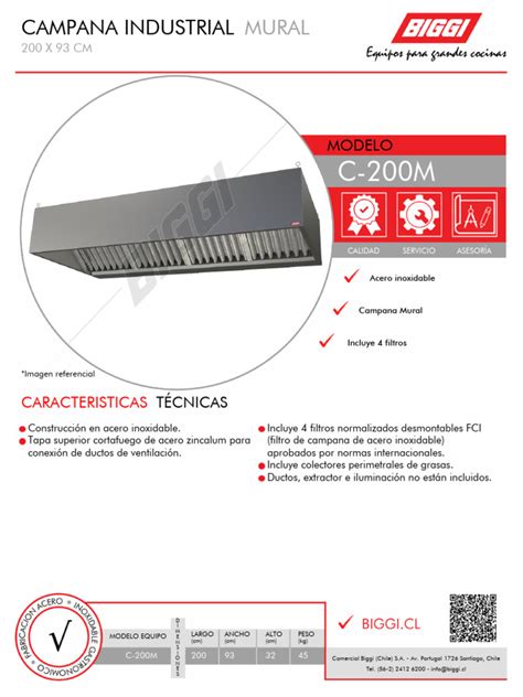 Ficha Tecnica Campana Pdf