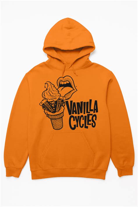 Vanilla Cycles Blaze Orange Hoodie Vanilla Cycles