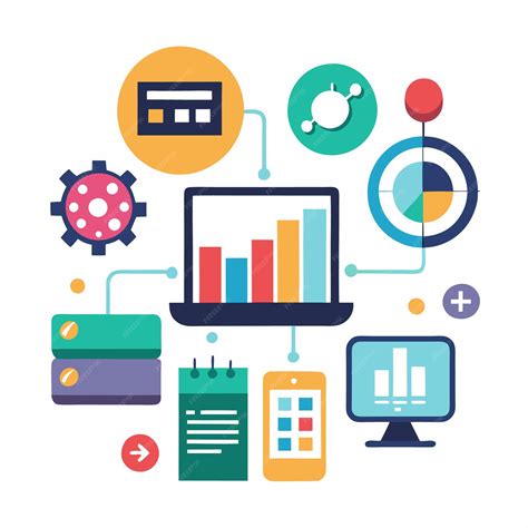Data Analysis With Connected Devices Premium Ai Generated Vector