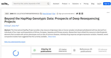 [citation Report] Beyond The Hapmap Genotypic Data Prospects Of Deep Resequencing Projects
