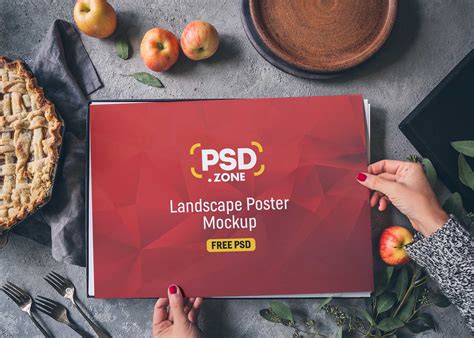 Landscape Kitchen Poster Mockup Psd Free Download Imockups
