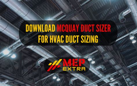Download Mcquay Duct Sizer For Hvac Duct Sizing Mep Extra