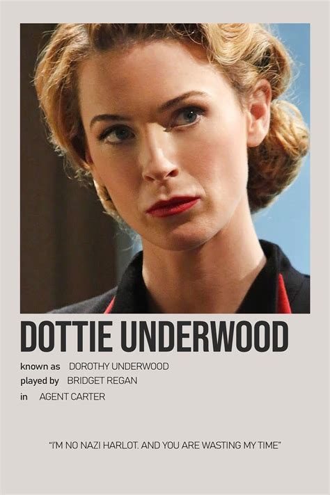 Dottie Underwood Minimalist Polaroid Poster Agent Carter Bridget