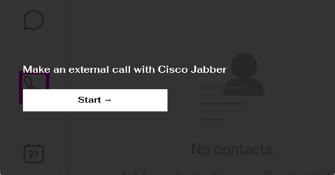 make an external call with cisco jabber