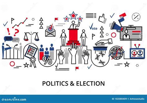 Politics Election People Cartoon Composition 211622147
