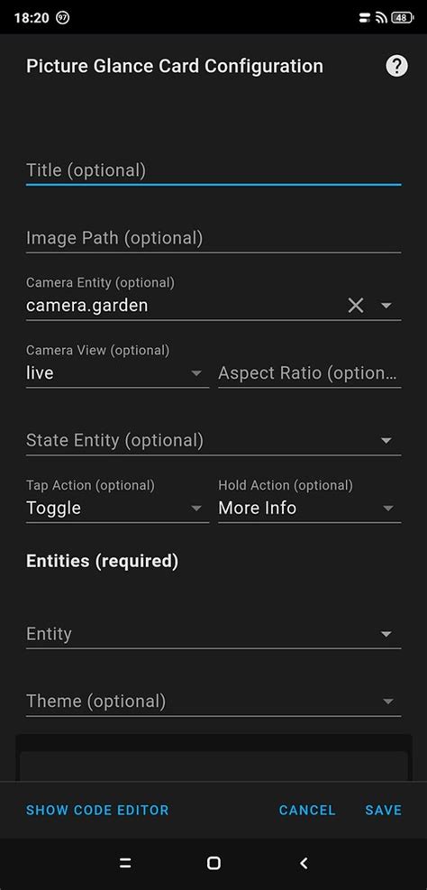 How To Automate Camerasnapshot For A Generic Camera Card
