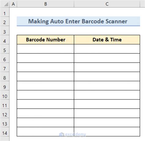 How To Make Auto Enter With Barcode Scanner In Excel