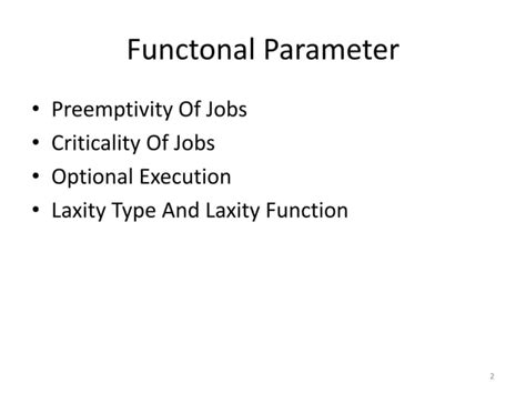 Functional Parameter And Scheduling Hierarchy Real Time System Pptx Computing Technology