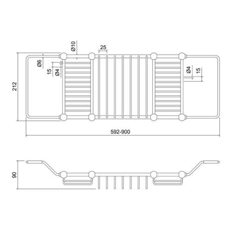 Burlington Brass Extendable Bath Rack Sanctuary Bathrooms