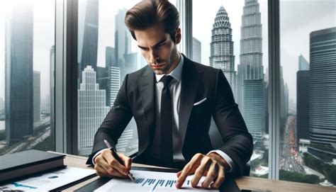 Premium Ai Image Corporate Man Report Analysis