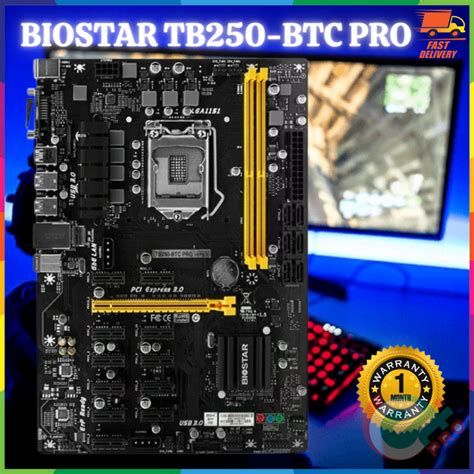 BIOSTAR TB250-BTC PRO 12 PCI-E Mining Motherboard DDR4 LGA 1151 12 GPU ...