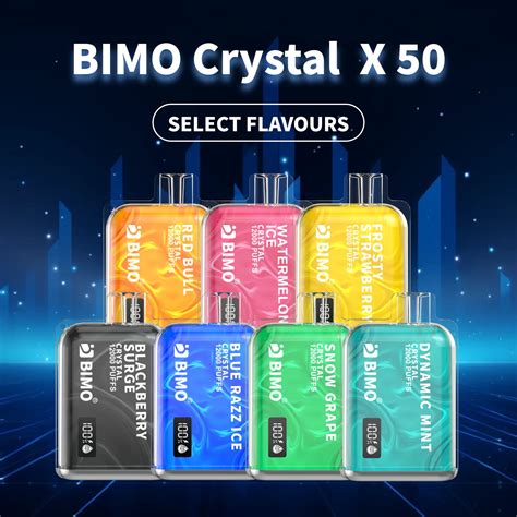 Bimo Crystal Box 7000 Puffs Vape Desechable Recargable Para Un Sabor