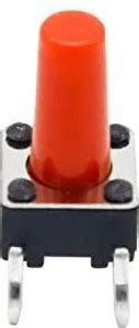 Electronic Spices X X Mm Red Color Tactile Momentary Push Button Switch Pack Of Pcs