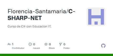 Github Florencia Santamariac Sharp Net Curso De C Con Educacion It