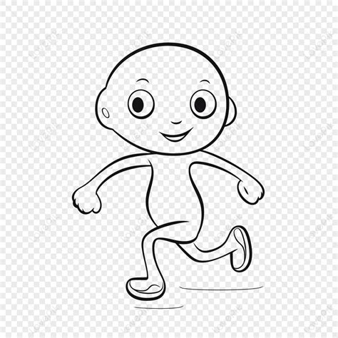 아기 개요 스케치 드로잉을위한 아기 색칠 페이지 러너 색칠 벡터얼굴두꺼운 선 Png 일러스트 무료 다운로드 Lovepik