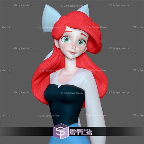 Ariel Blue Dress Basic Ready To 3d Print Specialstl