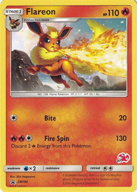Flareon Sm186 27 Charizard Stamped Battle Academy Pokemon