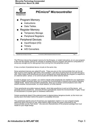 An Introdution To MPLAB PDF Computer Peripherals Computing