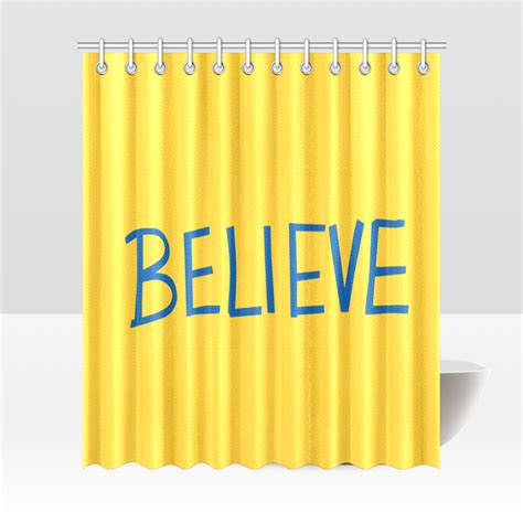 Believe Sign Shower Curtain Inspire Uplift