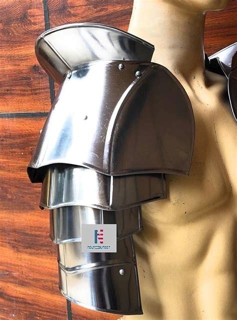 Medieval Armor Gorget Set With Pauldrons Shoulder Guard Armour Costume
