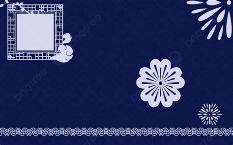 Chinese Style Classical Blue And White Porcelain Pattern Background