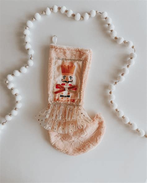 Nutcracker Stocking Christmas Stocking Pink Christmas Stocking Etsy