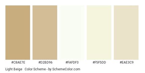 Beige Scheme Light Beige Color Schemes Color Coding