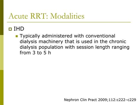 Ppt Acute Renal Replacement Therapy Intermittent Vs Continuous