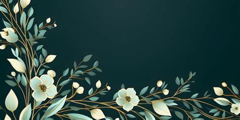 Premium Photo A Floral Background With White Flowers And Green Leaves