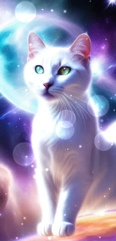 Cosmic Cat In Galaxy Art Free Download