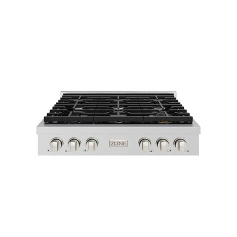 Zline Paramount 36 Gas Rangetop With 6 Burners And Porcelain Cooktop