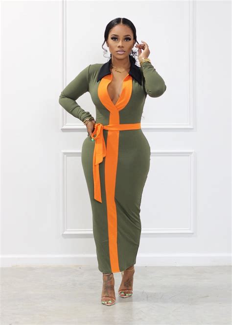 Stitching Contrasting Pit Strip V Neck Sexy Dress