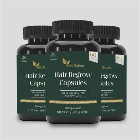 Vedic Nature Hair Regrow Capsules Packaging Type Bottle At Rs 3499