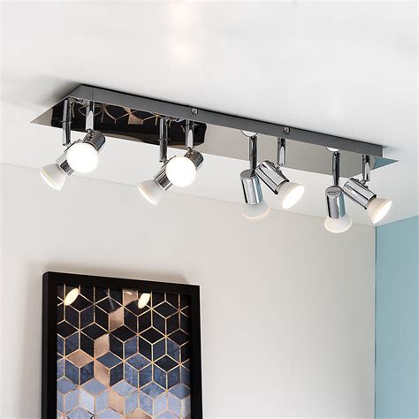 Valuelights Consul Modern Rectangular Chrome Plate 8 Way Adjustable