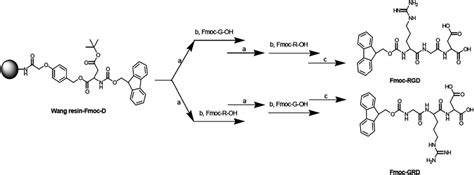 Scheme 1 Synthesis Of Fmoc Tripeptides Fmoc Rgd And Fmoc Grd Solid Download Scientific Diagram