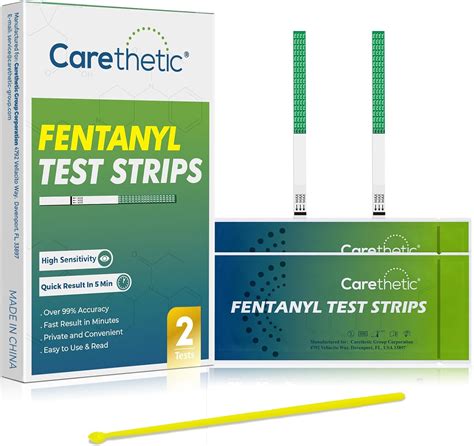 Carethetic Fentanyl Test Strips For Pills Powder Fentanyl Testing Kit Of 2 Test Strips 10