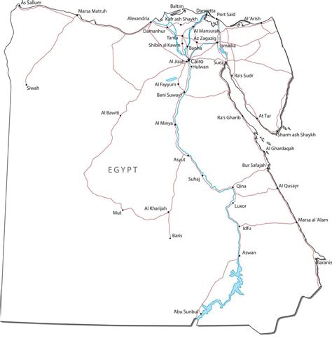 Printable Map Of Egypt Free Download And Print For You