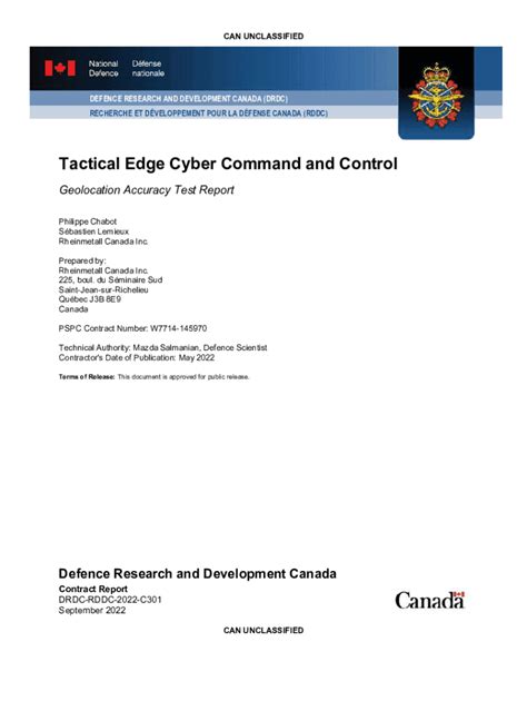 Fillable Online Cradpdf Drdc Rddc Gc Tactical Edge Cyber Command And