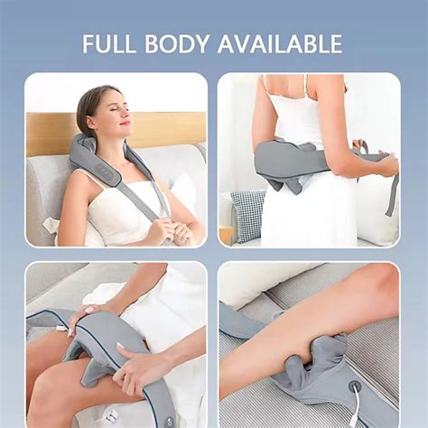 Portable Cordless Shiatsu Neck Shoulder Back Massager With Heat And Deep
