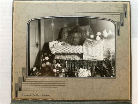 Original Photograph 1930s Of Woman In Coffin At Funeral Grandma Pebly