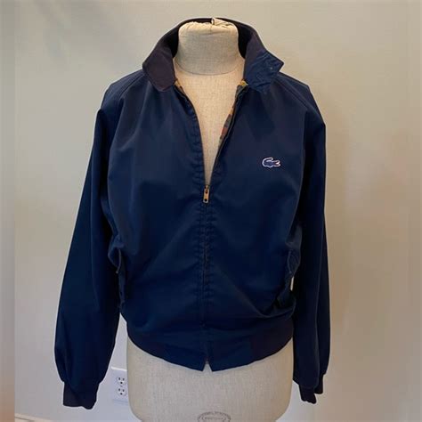 Izod Lacoste Jackets And Coats Vintage Lacoste Izod Blue Bomber Athletic Jacket W Bright Plaid