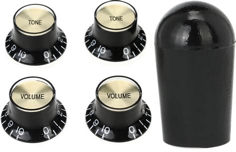 Gibson Accessories Top Hat Knobs With Inserts 4 Pack Black Reverb