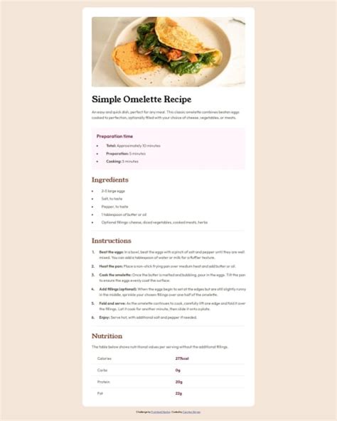 Responsive Recipe Page Using Flexbox Coding Challenge Solution