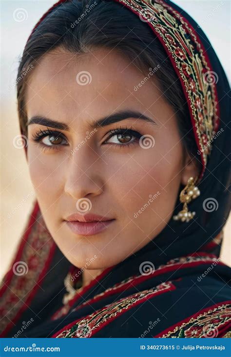A Tajik Woman 30 Years Old Stands Gracefully Showcasing Her Traditional Attire Reflecting Her