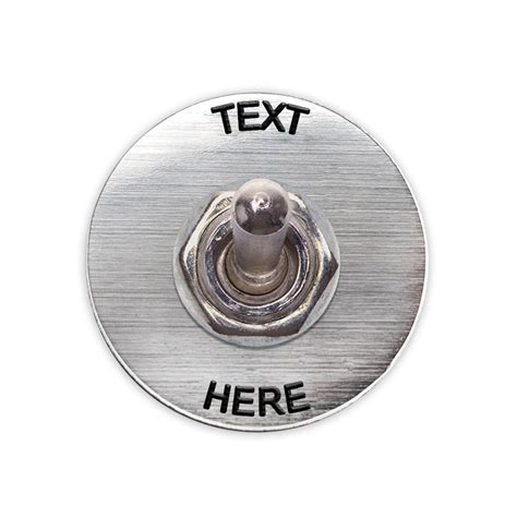 Circle Silver Toggle Switch Tag Tab Labels Classic Car Boat Classic
